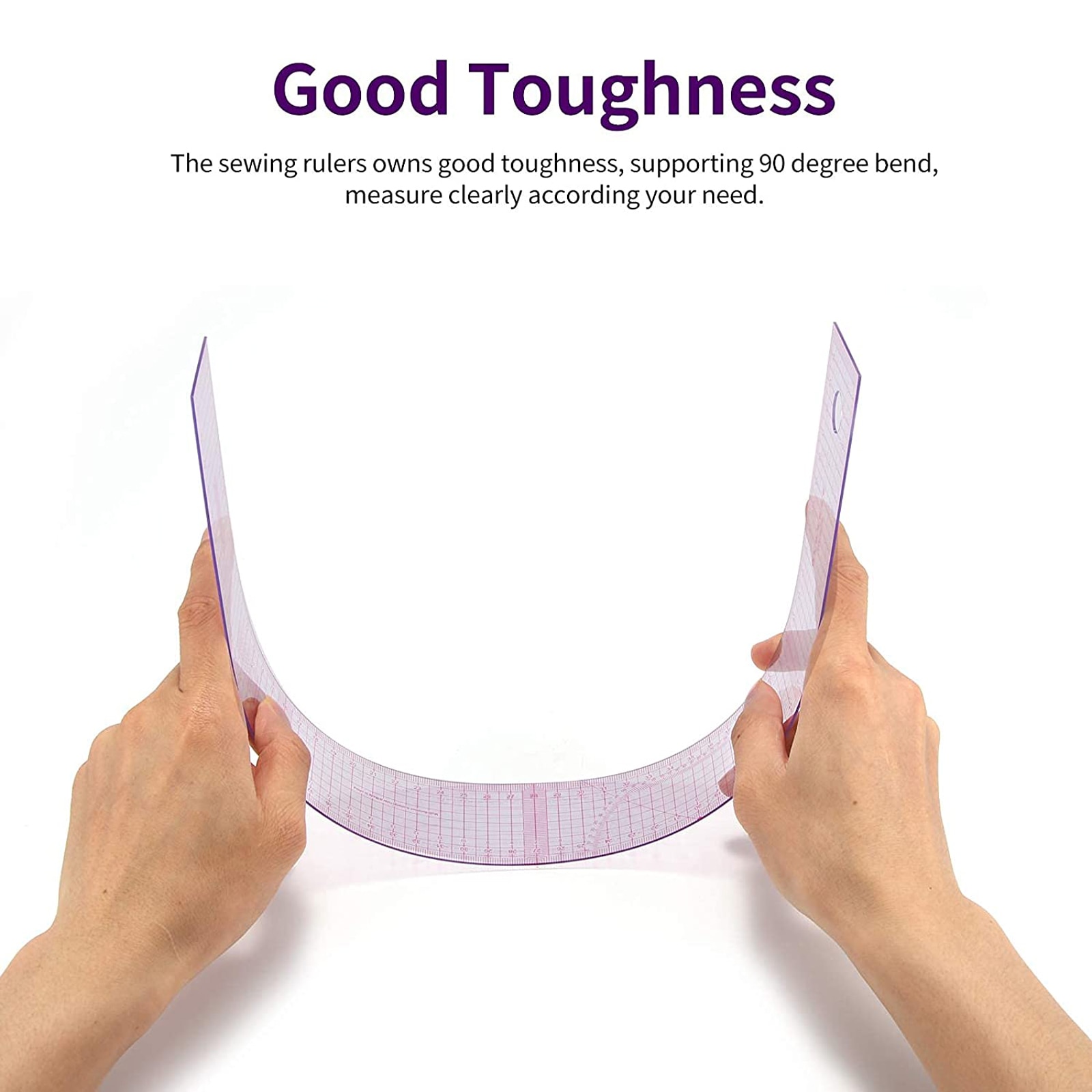 Set instrumente masurat rigla croitorie, Zggzerg, 7 bucati, Precizie ...