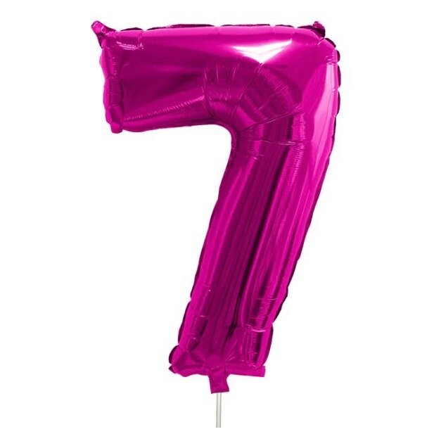 Balon pentru zilele de nastere, cifra 7, roz, 24 cm - eMAG.ro