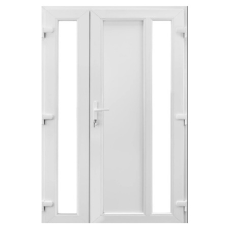 Usa exterior termopan(PVC) dubla termopan(PVC) Della, culoare alba ...