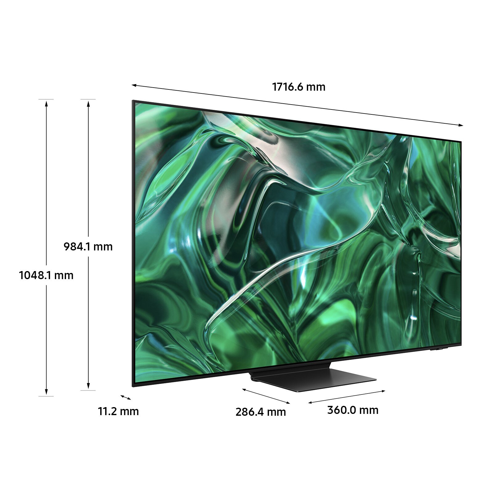 Телевизор SAMSUNG OLED 77S95C, 77" (195 см), Smart, 4K Ultra HD, 100 Hz, Клас F (Модел 2023 ...