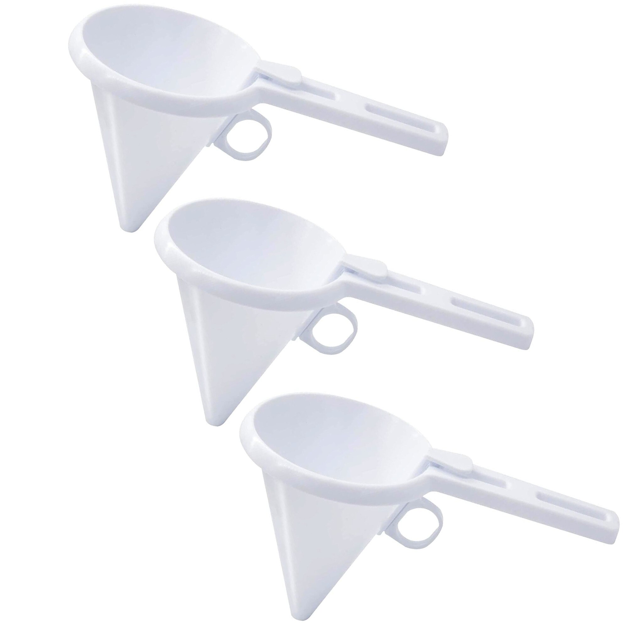 Set 3 Mini-palnie turnare crema, Ronyes®, plastic, Alb - eMAG.ro