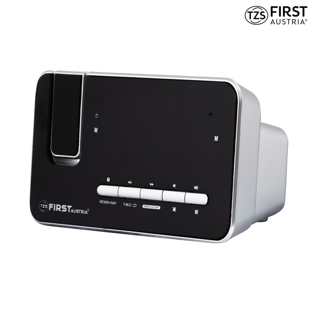Ceas cu radio TZS First Austria 2421-7, proiectie, FM, alarma, dimmer ...