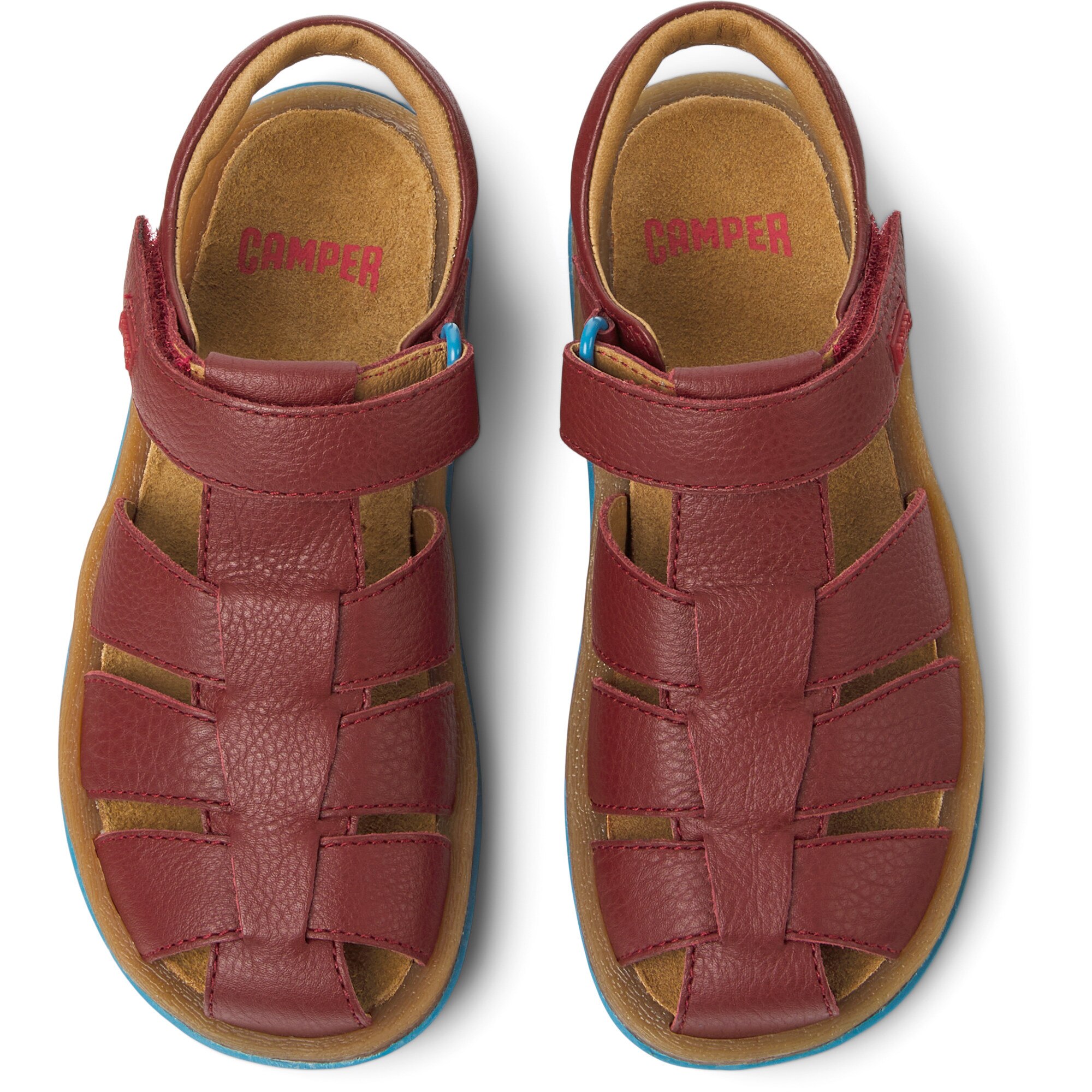 Sandale copii Bicho Kids, Camper, Piele, Burgundy, 27 EU - eMAG.ro