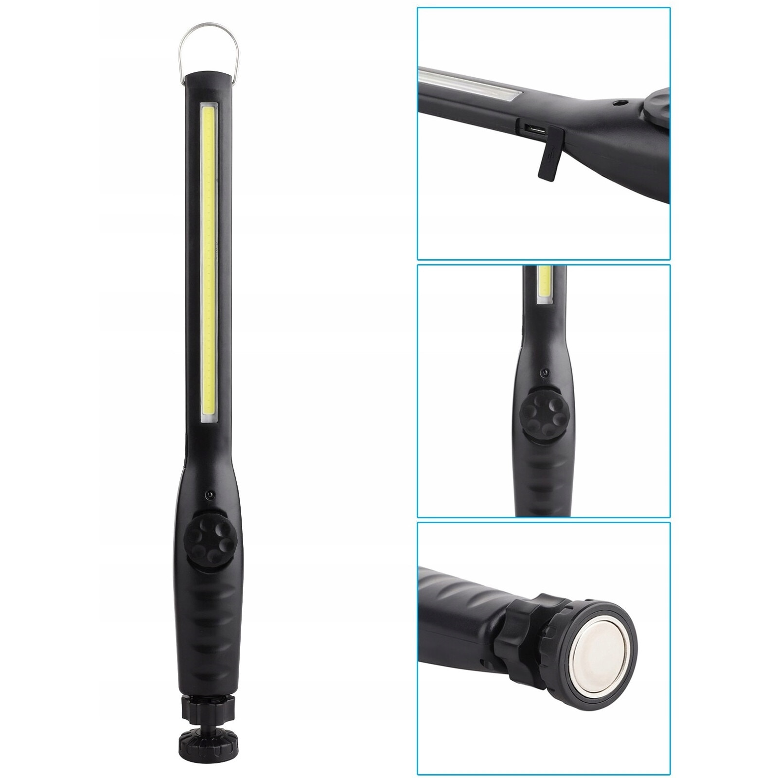 LED COB работна лампа с батерия за автомонтьор въртяща се, преносима ...