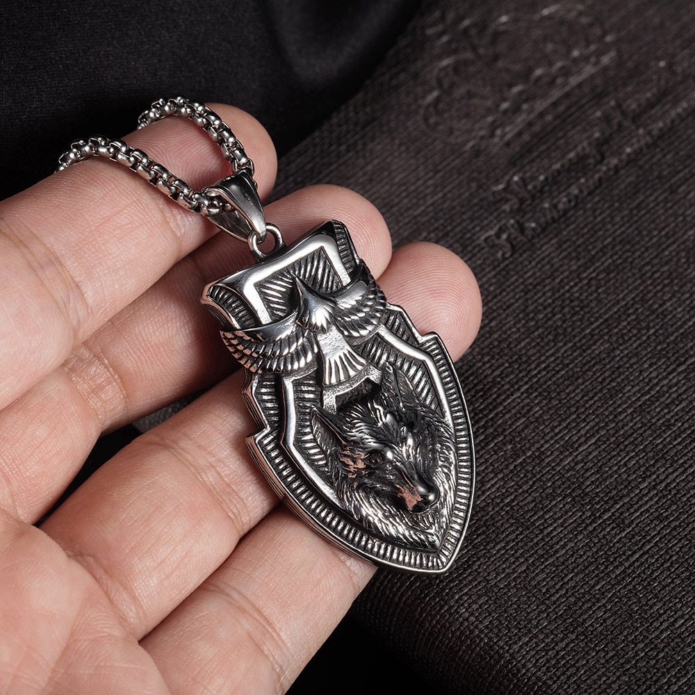 Colier inox cap de lup, BeSpecial, CLR47 - eMAG.ro