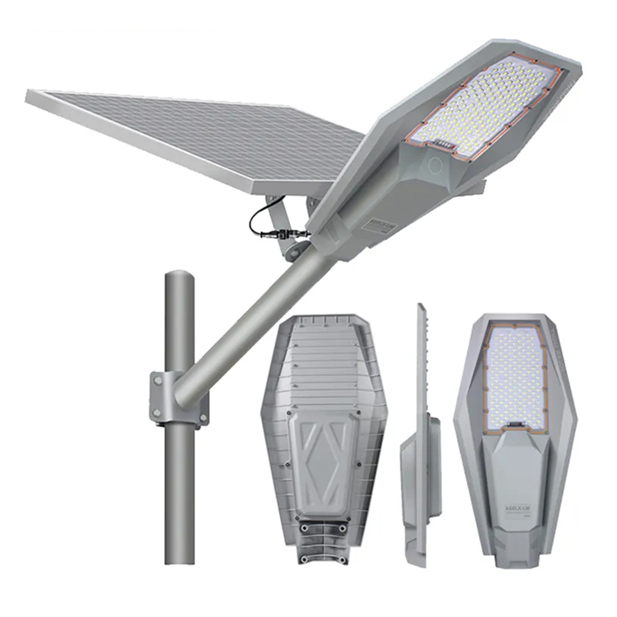 Lampa solara stradala LED, panou solar, telecomanda, 100w MJ-XJ801 ...