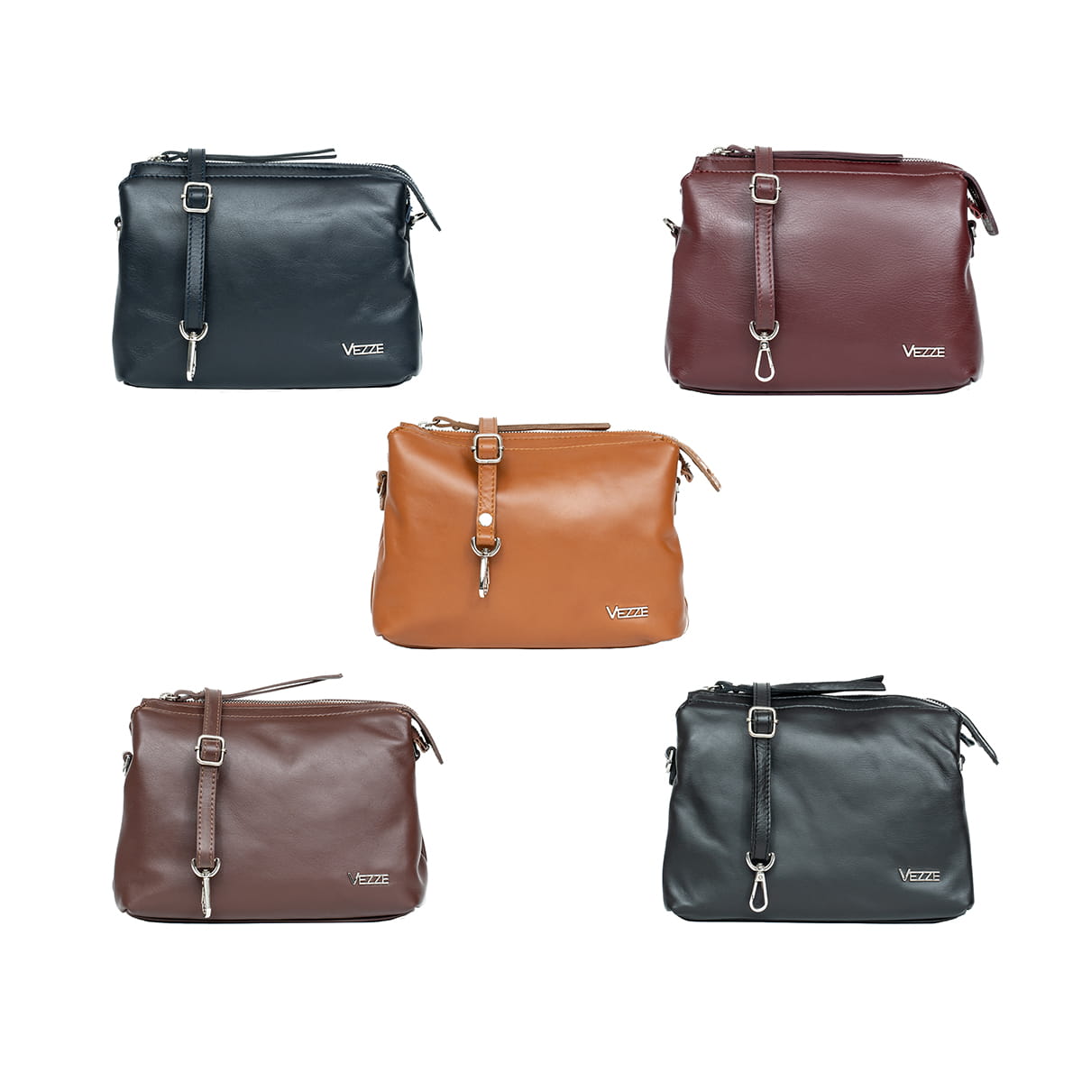 Geanta mini, Vezze, Piele naturala, Bej - eMAG.ro