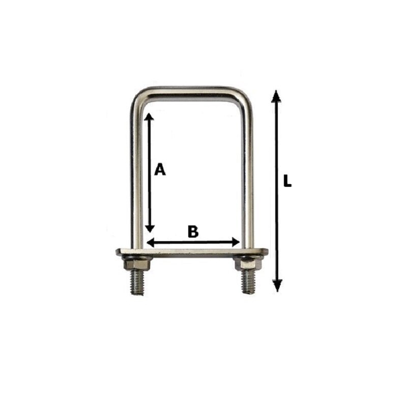 Set 25 x Brida Otel Rotund, 30 x 40 mm, Tip U, pentru Fixare Panouri ...