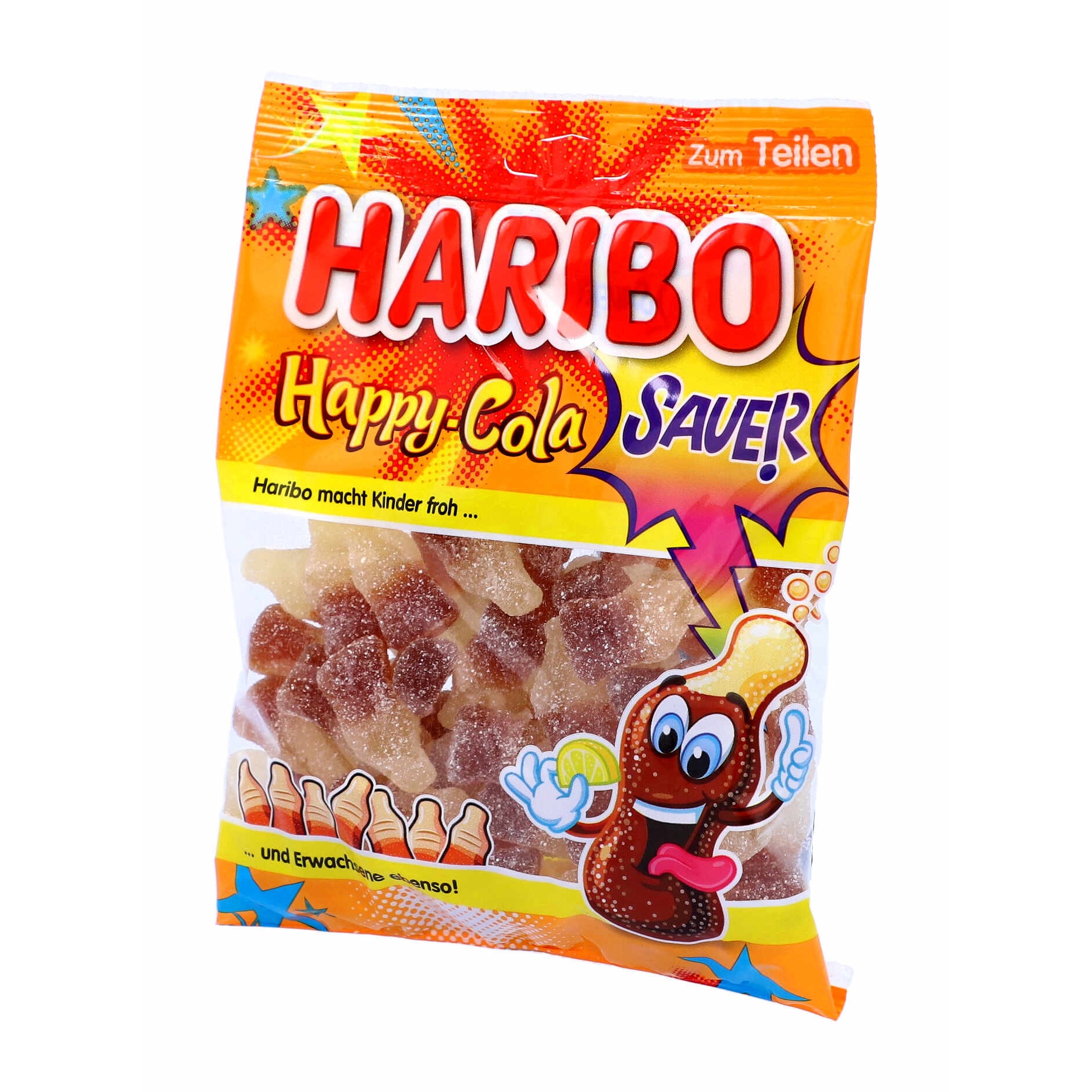 Jeleuri Sour Happy Cola, Haribo, Aroma cola, 175 g - eMAG.ro