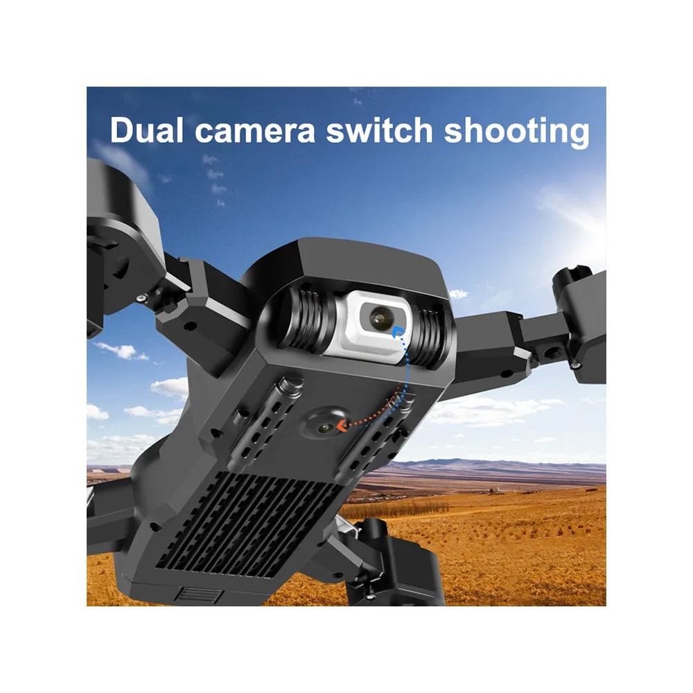 Drona PO 60, Camera Dual 4K, brate pliabile, 20min zbor, Functie Selfie ...