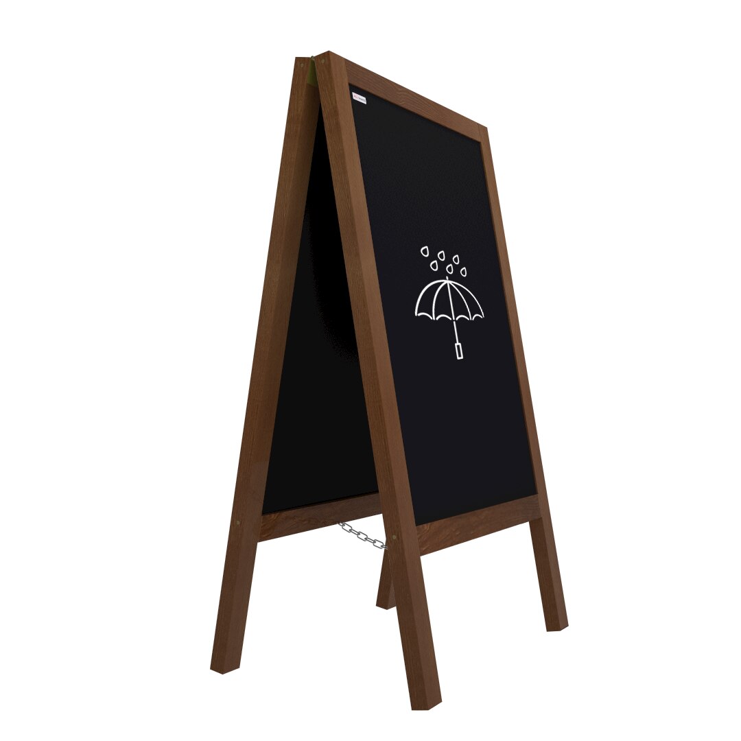 Panou publicitar pentru trotuar, Allboards, ABS, 118x61 cm, Negru/Maro ...