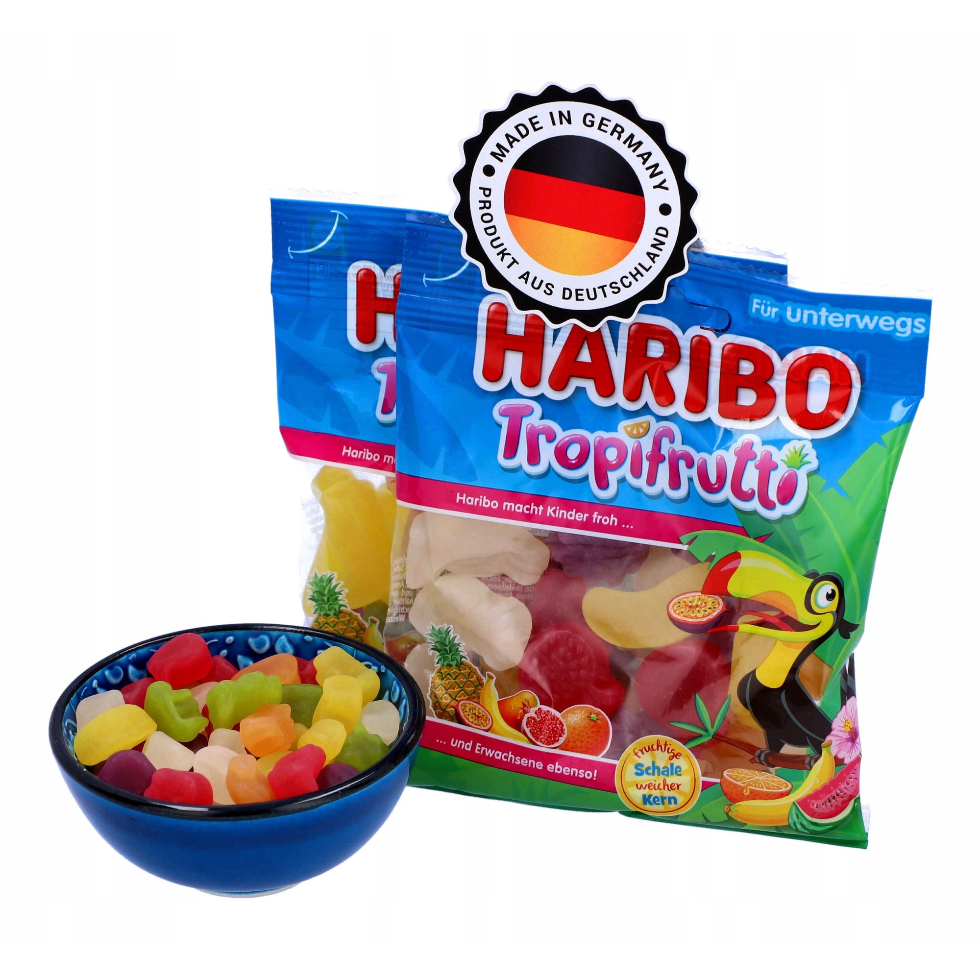 Jeleuri Tropifrutti, Haribo, Aroma de fructe tropicale, 100 g - eMAG.ro