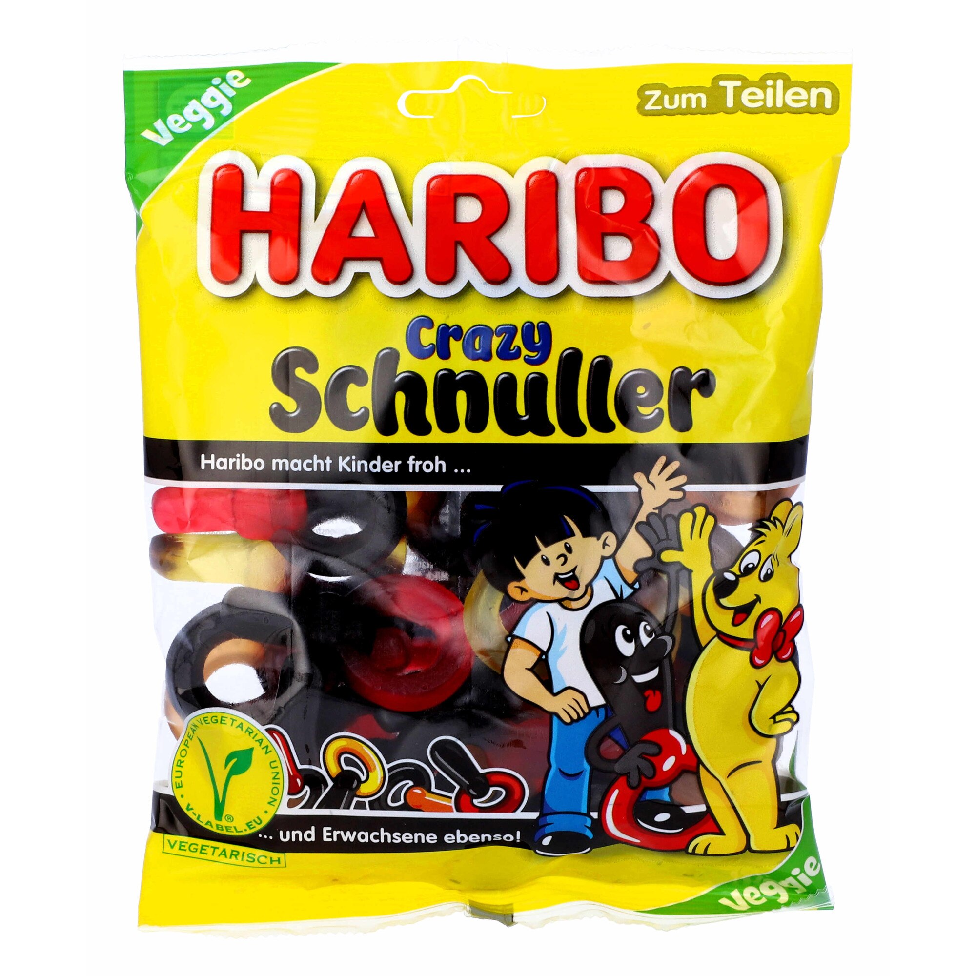 Jeleuri Haribo Crazy Schnuller, fructe si lemn dulce, 175g - eMAG.ro