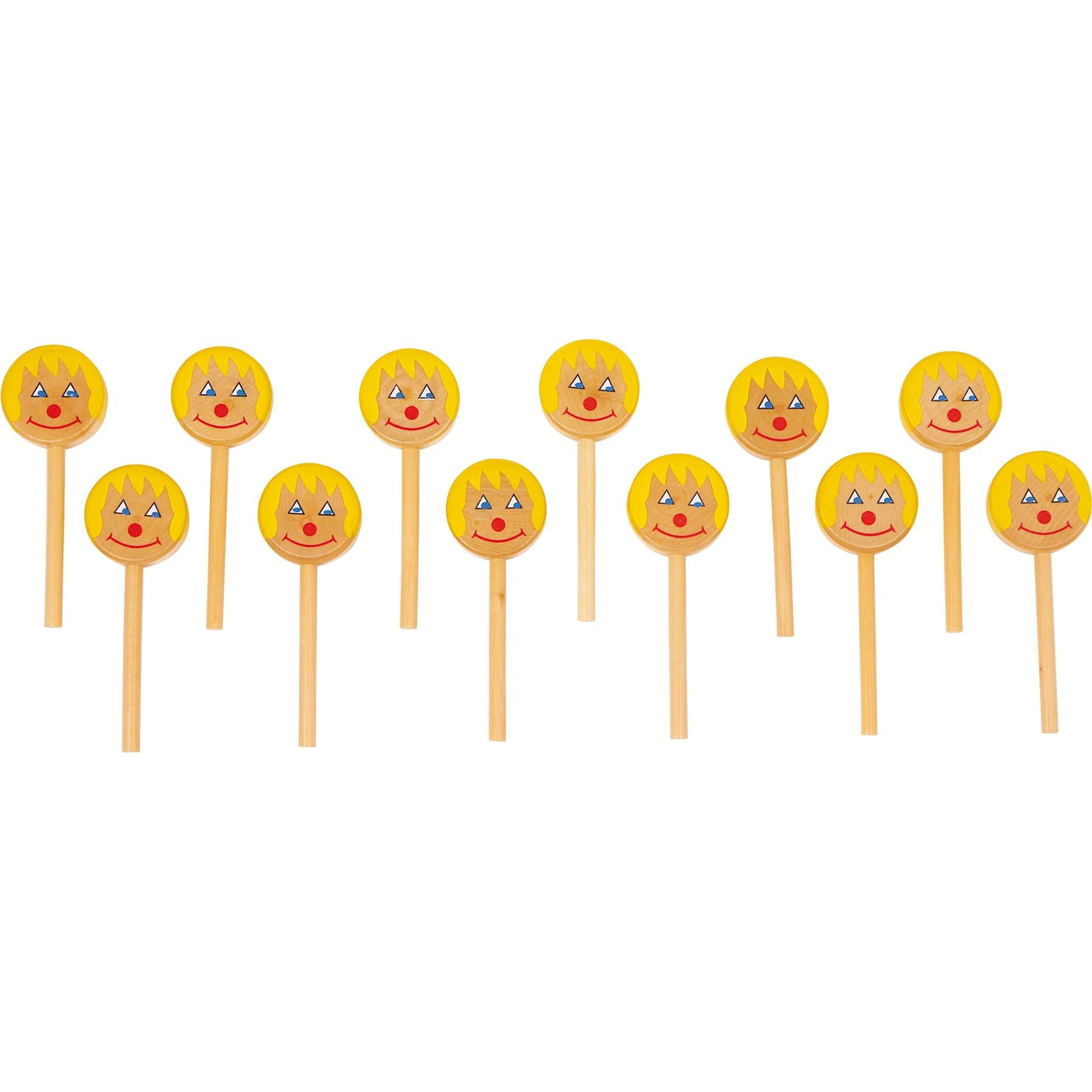 Set 12 acadele lemn, Small Foot, 3 ani+, Maro - eMAG.ro