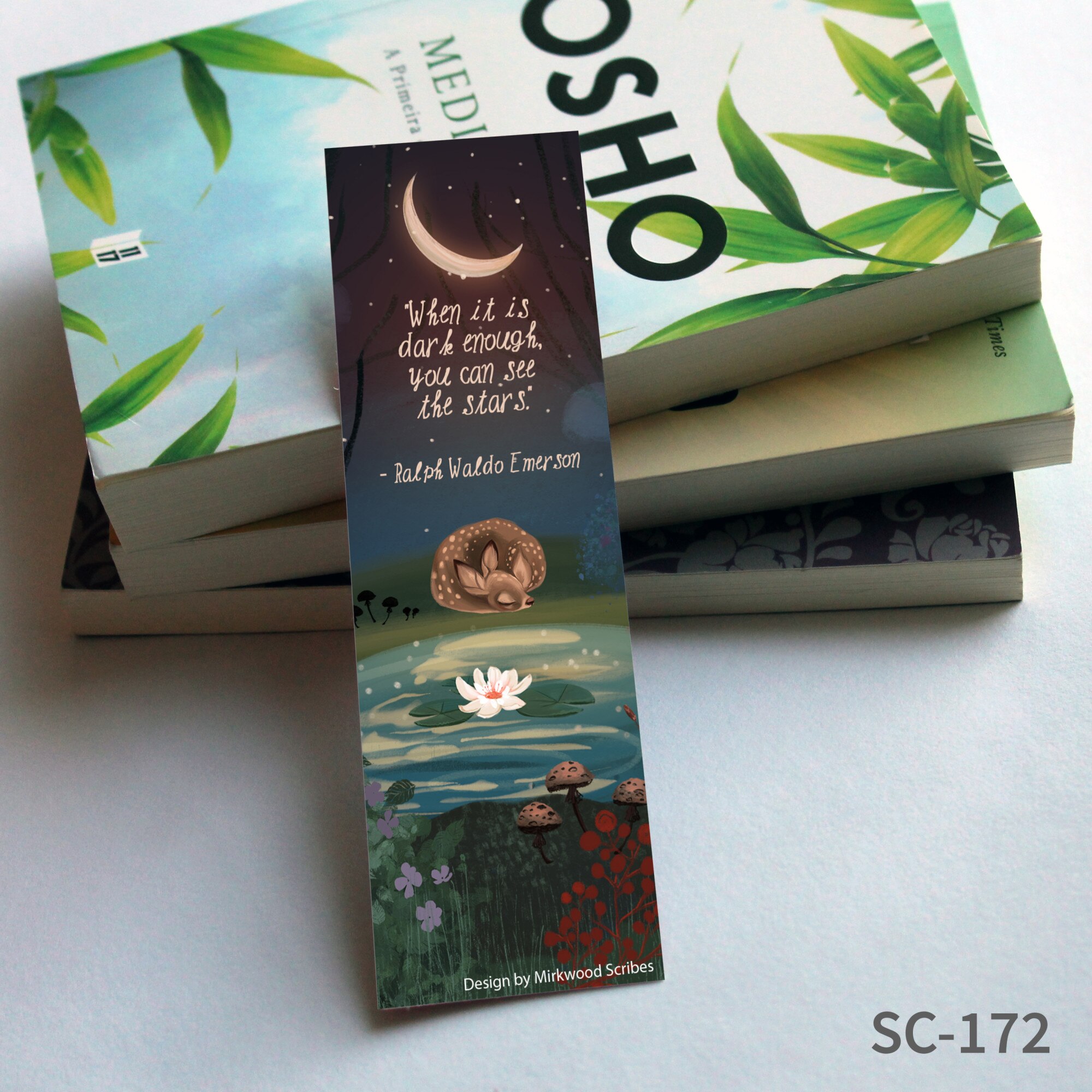 Semn de carte simplu - When it is dark enough, you can see the stars ...