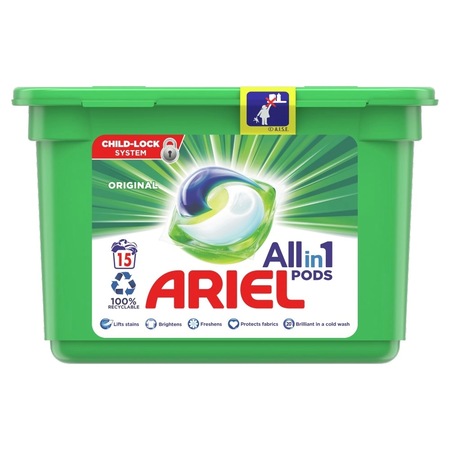 Detergent Capsule Ariel AllinOne Pods Original 15 buc - eMAG.ro