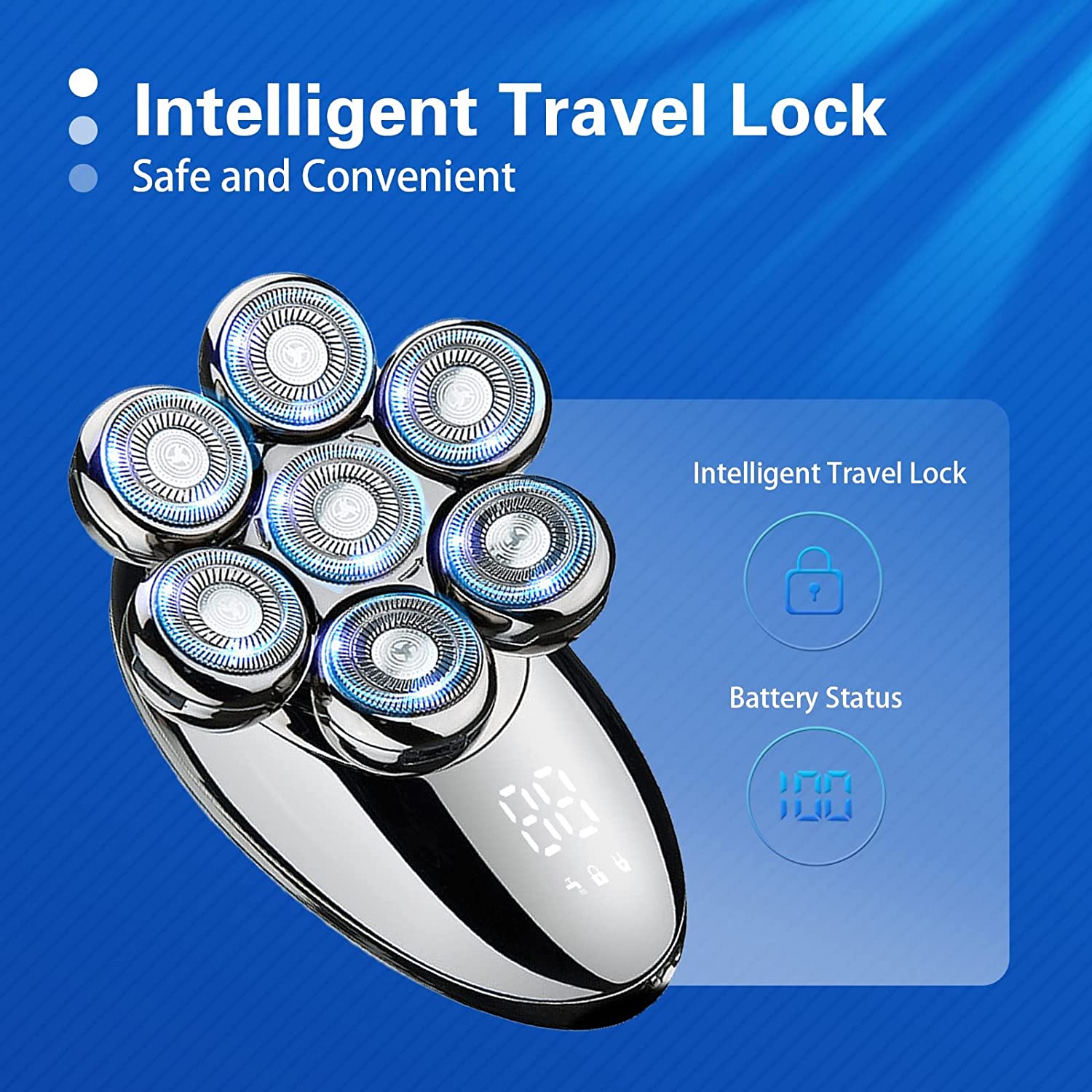 Aparat de ras, Roffie, Rezistent la apa, Display LED, Argintiu - eMAG.ro