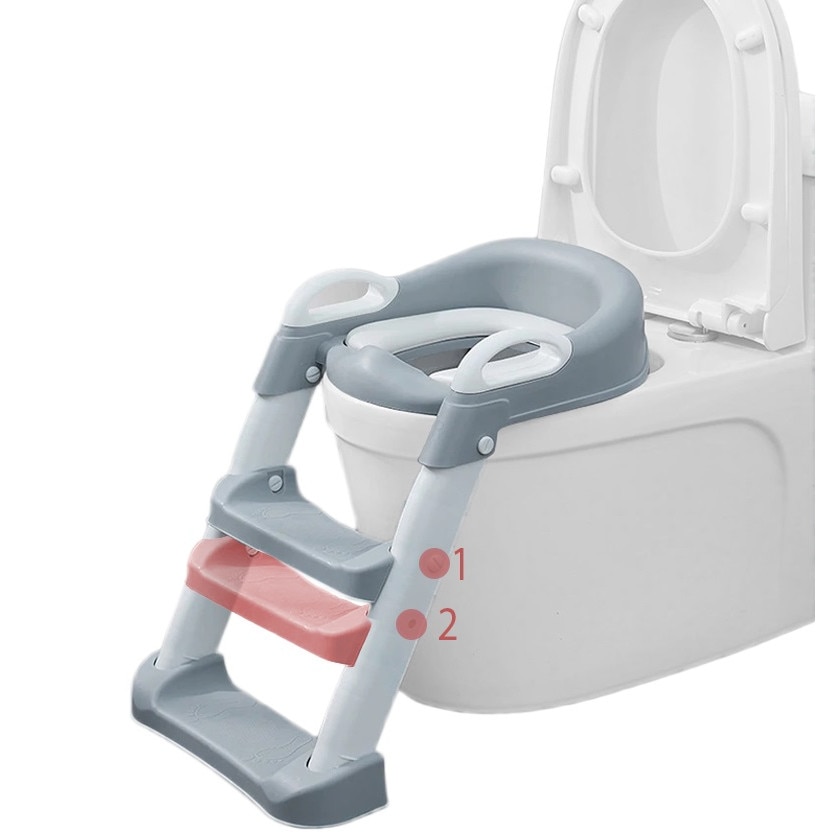 Reductor toaleta cu scara Little Mom Grow Up Grey - eMAG.ro