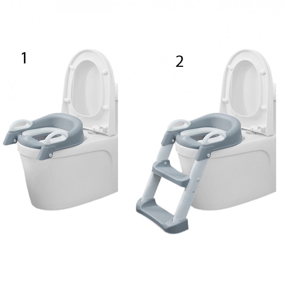 Reductor toaleta cu scara Little Mom Grow Up Grey - eMAG.ro