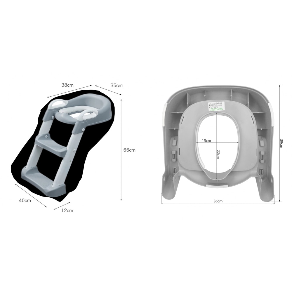 Reductor toaleta cu scara Little Mom Grow Up Grey - eMAG.ro