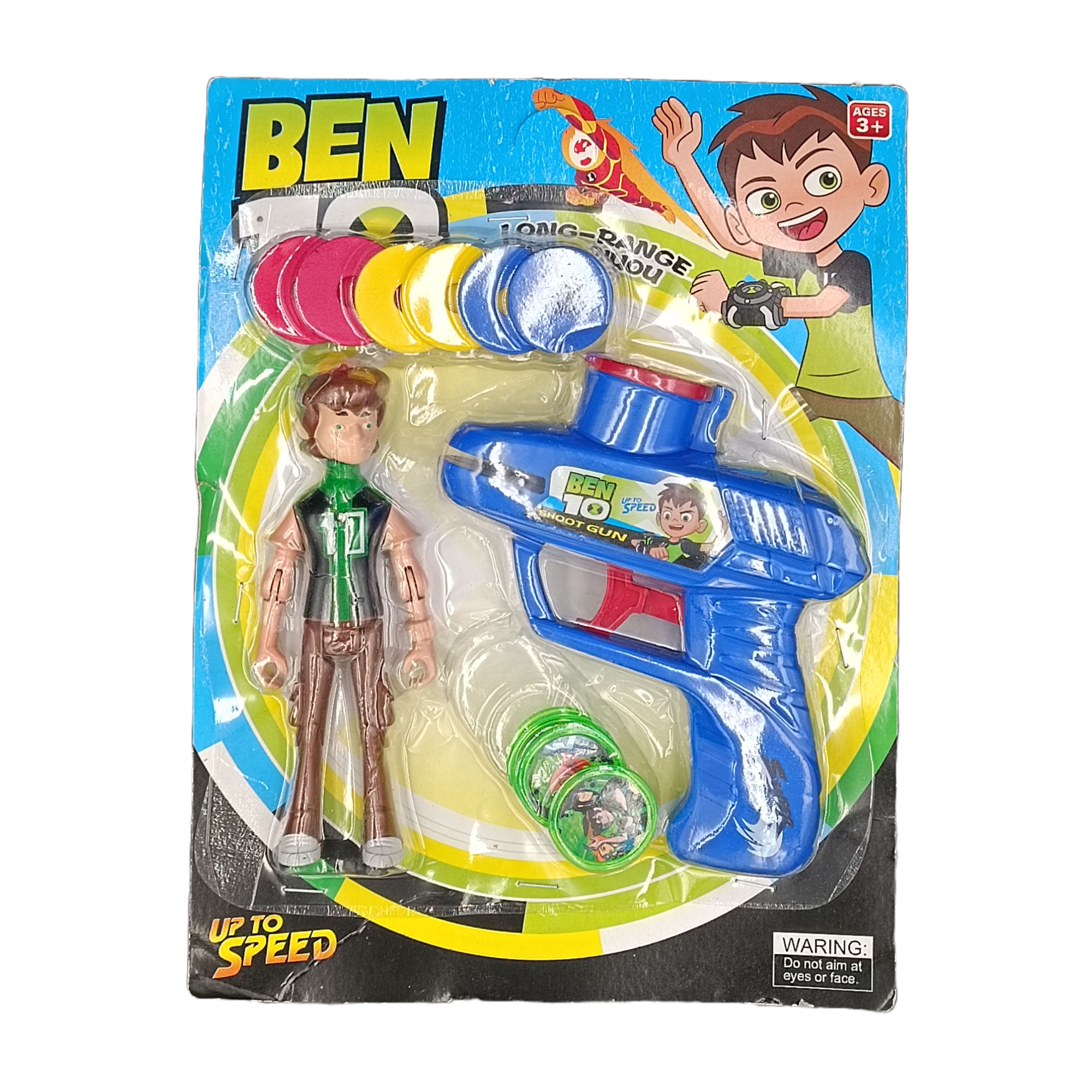 Set de joaca Ben Tennyson cu pistol, Ben 10. Plastic, Multicolor, 15 cm ...