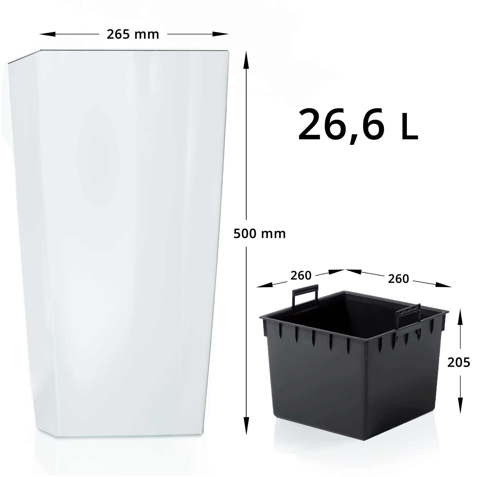 Set 3X Ghiveci Inalt Decorativ Pentru Floricu Insertie, Prosperplast ...