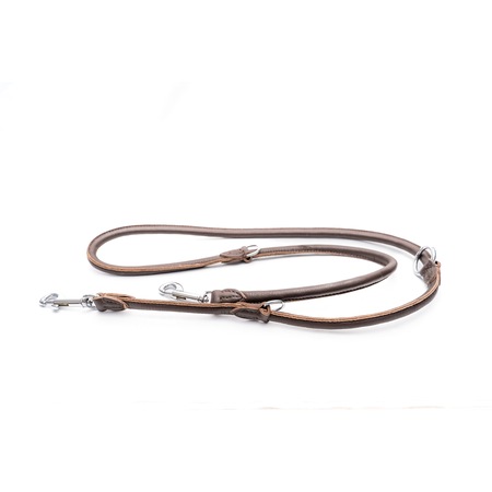 Lesa caine Let's Glow, piele naturala maro, lungime 160 cm, gama Pet ...