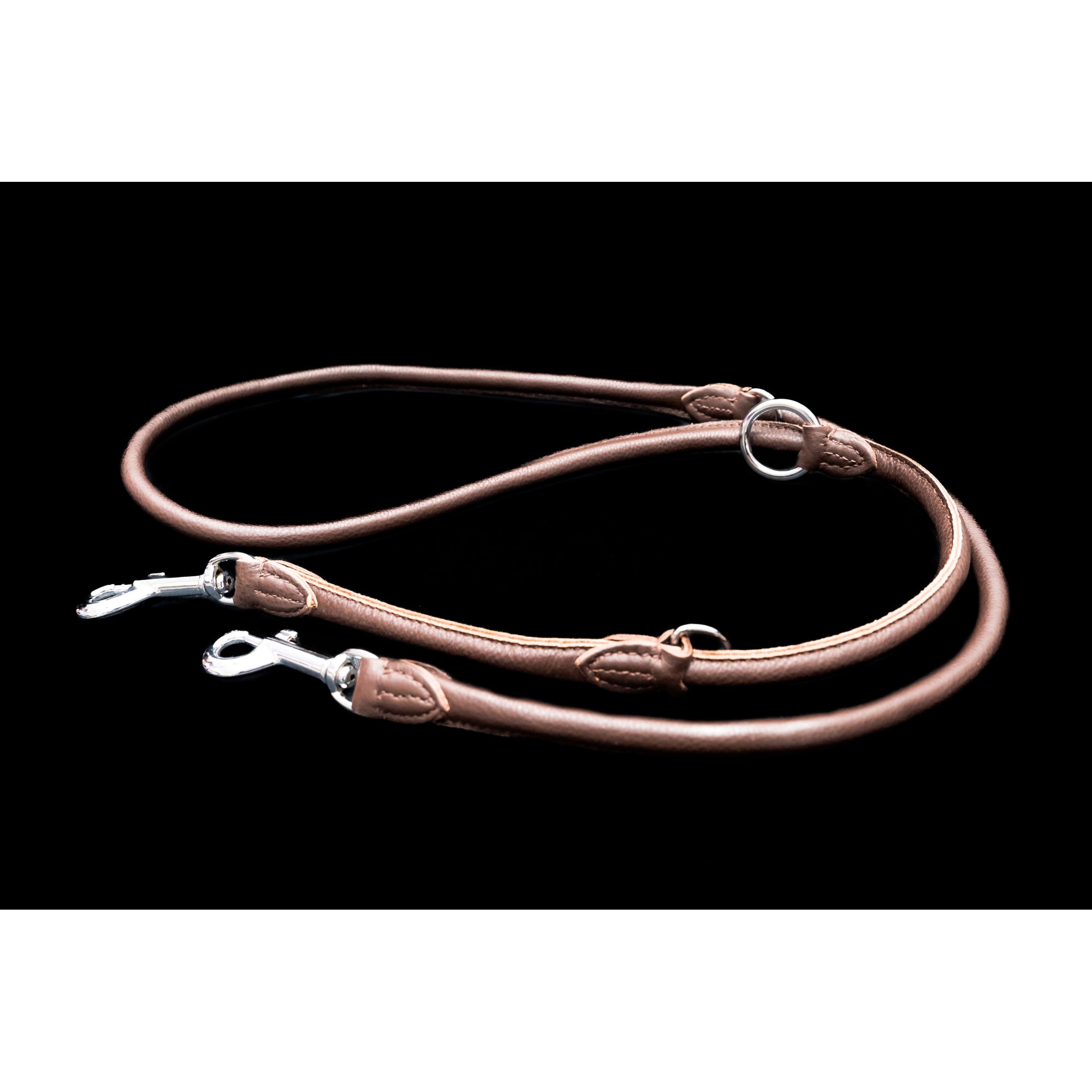 Lesa caine Let's Glow, piele naturala maro, lungime 160 cm, gama Pet ...