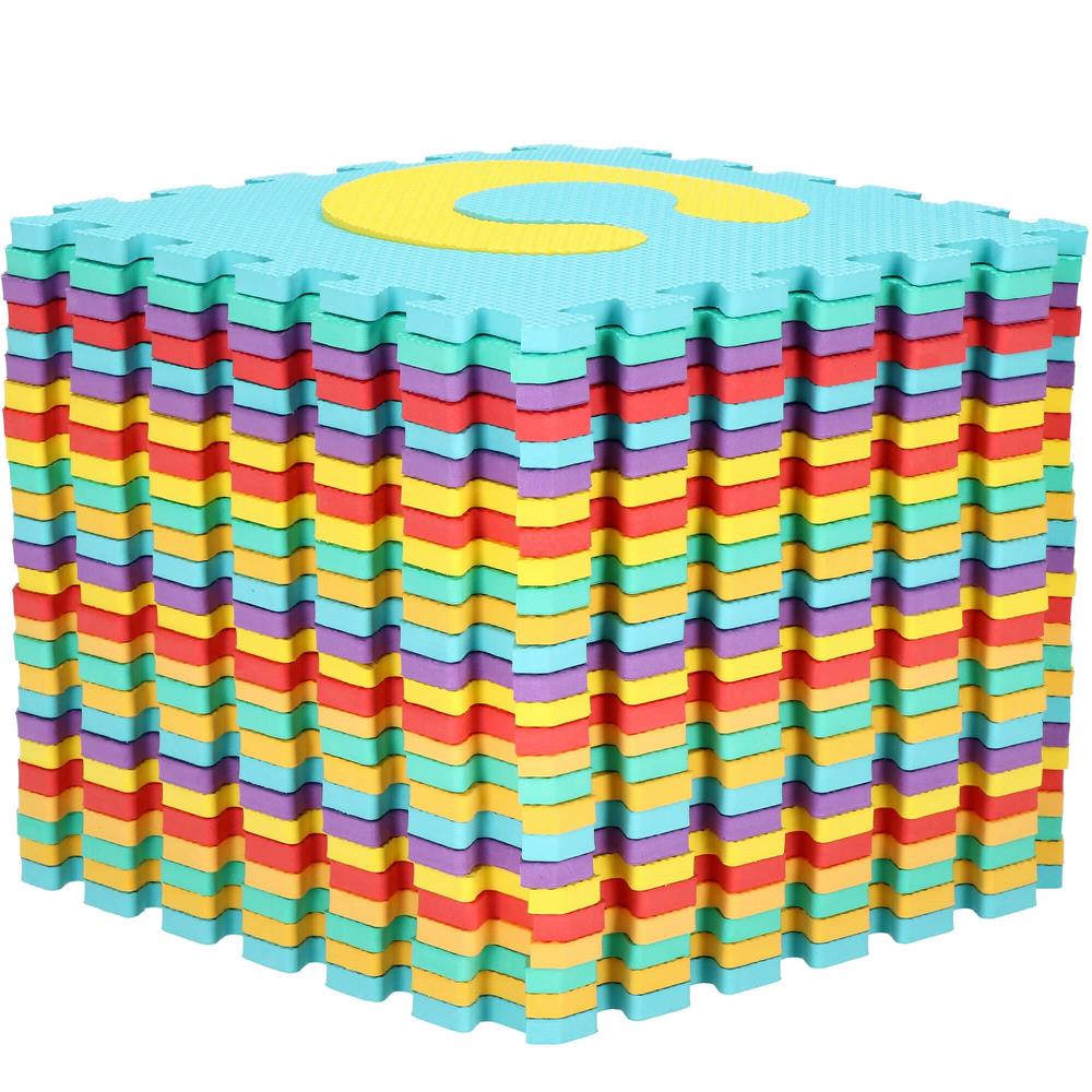 Habszőnyeg gyerekeknek, ábécés puzzle típusú, 61 db, hőszigetelő ...