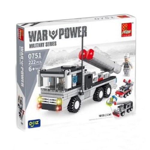 Set cuburi constructie camion cu rachete 222 piese Peizhi - eMAG.ro