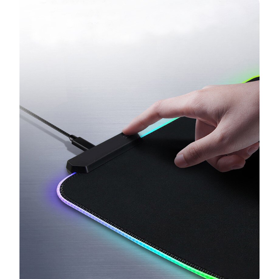 MousePad profesional Gaming RGB mare XXL, Lumini LED, Suprafata moale ...