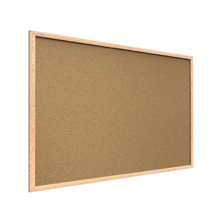 Avizier din pluta cu rama naturala din lemn, Allboards, 100x80 cm, Bej ...
