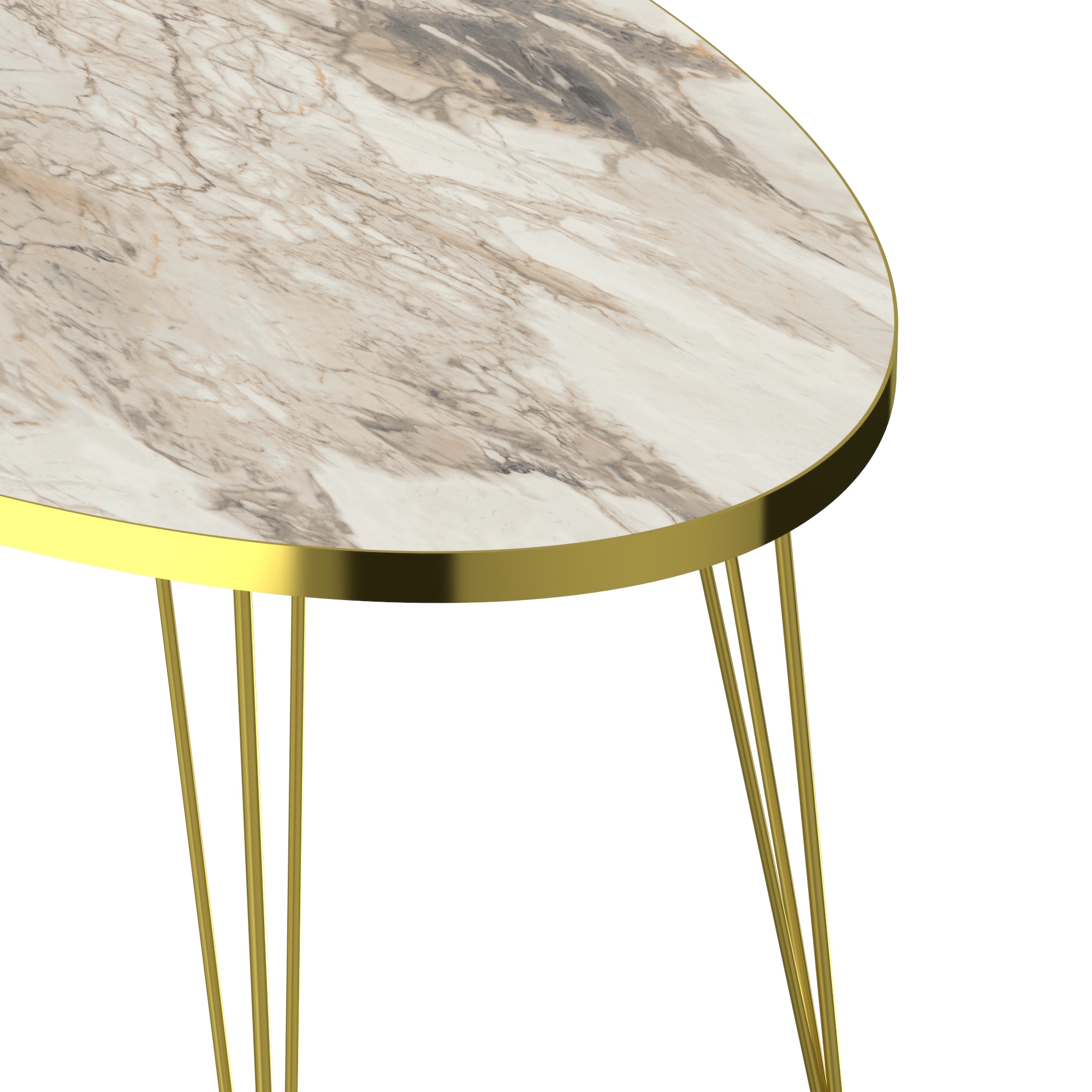 Masa de cafea, en.casa, Skevinge, 43 x 90 x 50 cm, pal, metal, alb ...