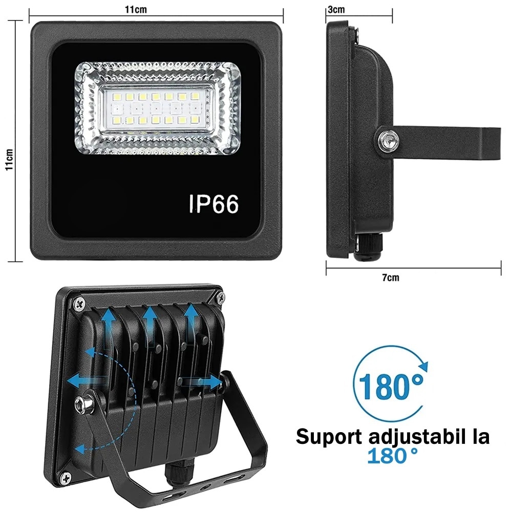 Proiector LED RGBCCT Inteligent, Aplicatie, Interior/Exterior ...