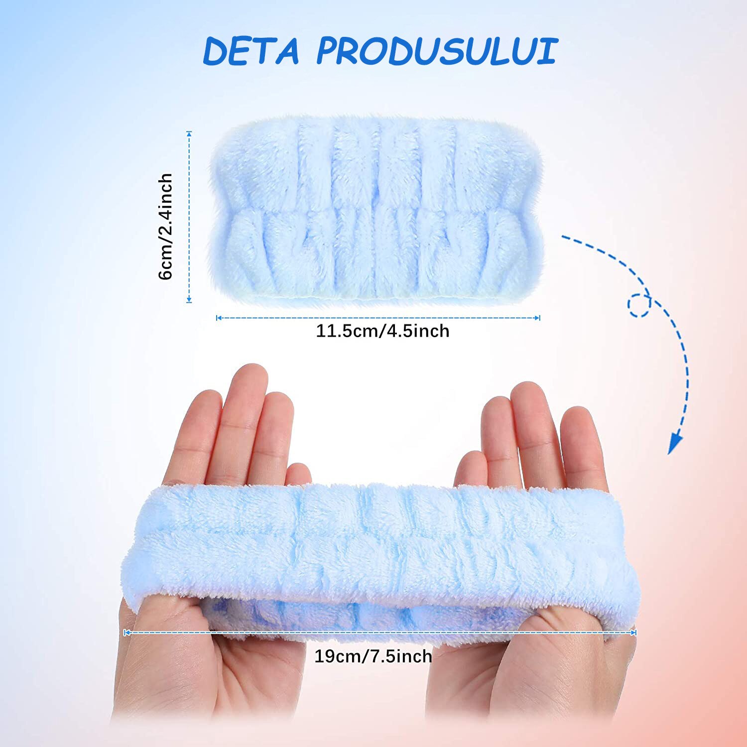 Set 4 perechi mansete din frotir pentru incheieturi, Sundiguer, absorb ...