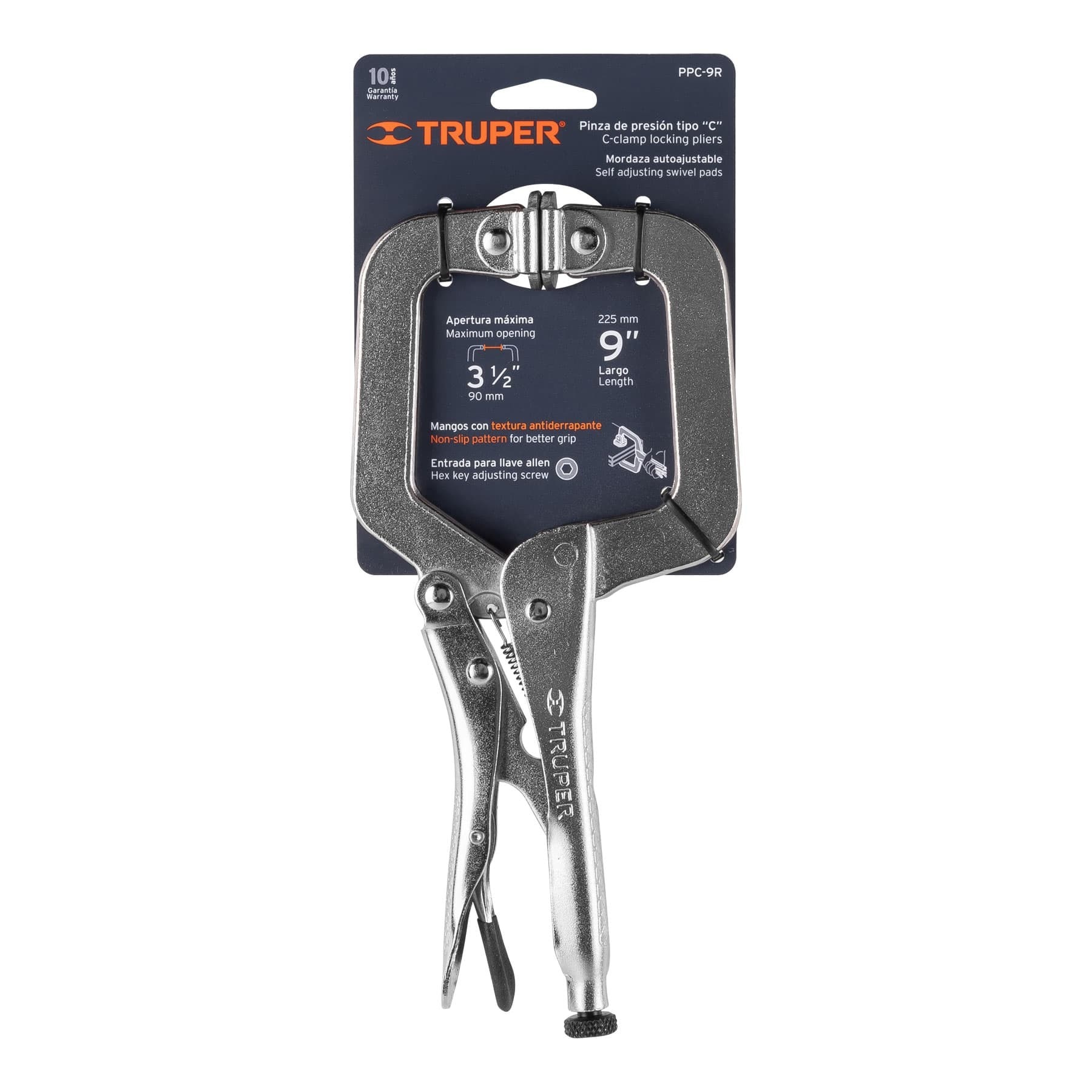 Cleste autoblocant cu clema tip C 230 mm, cu varf pivotant, Truper ...