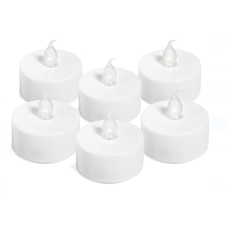 Set 6 buc lumanari cu LED, baterii LR44 incluse, Syamag, durata ...