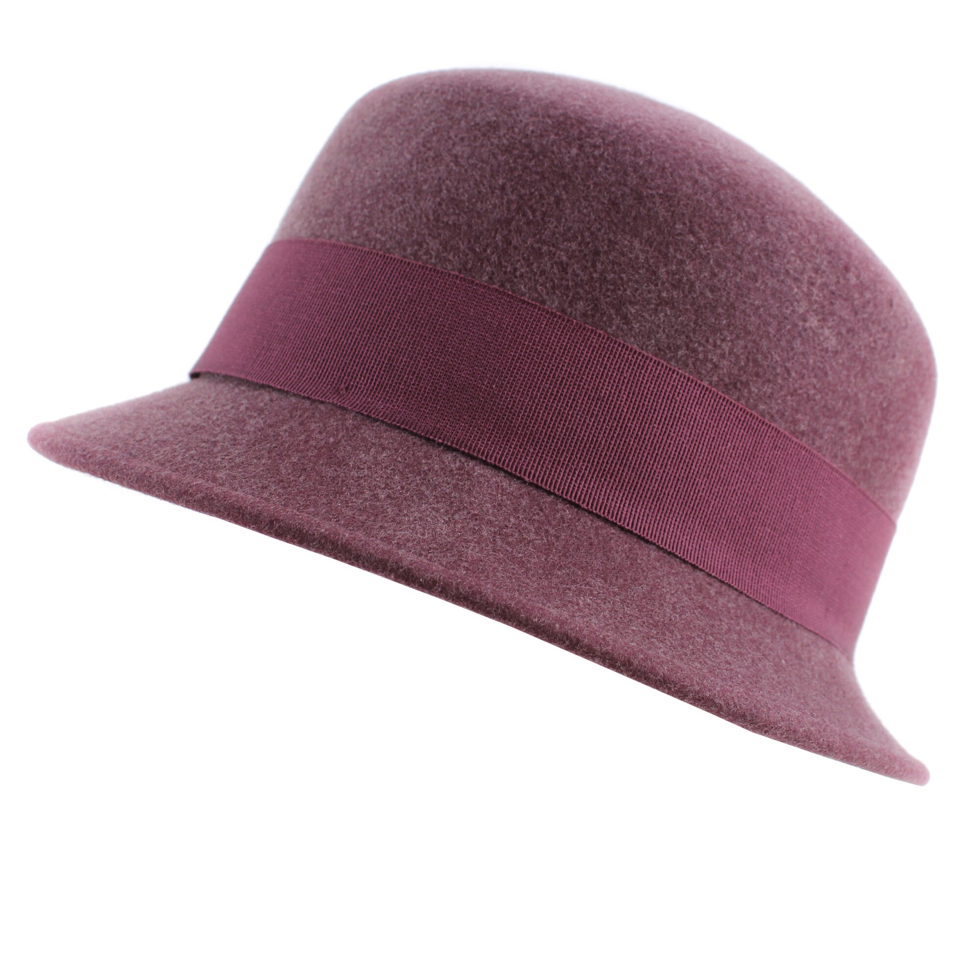 Palarie din fetru HatYou CF0307, Rosu bordo melange - eMAG.ro