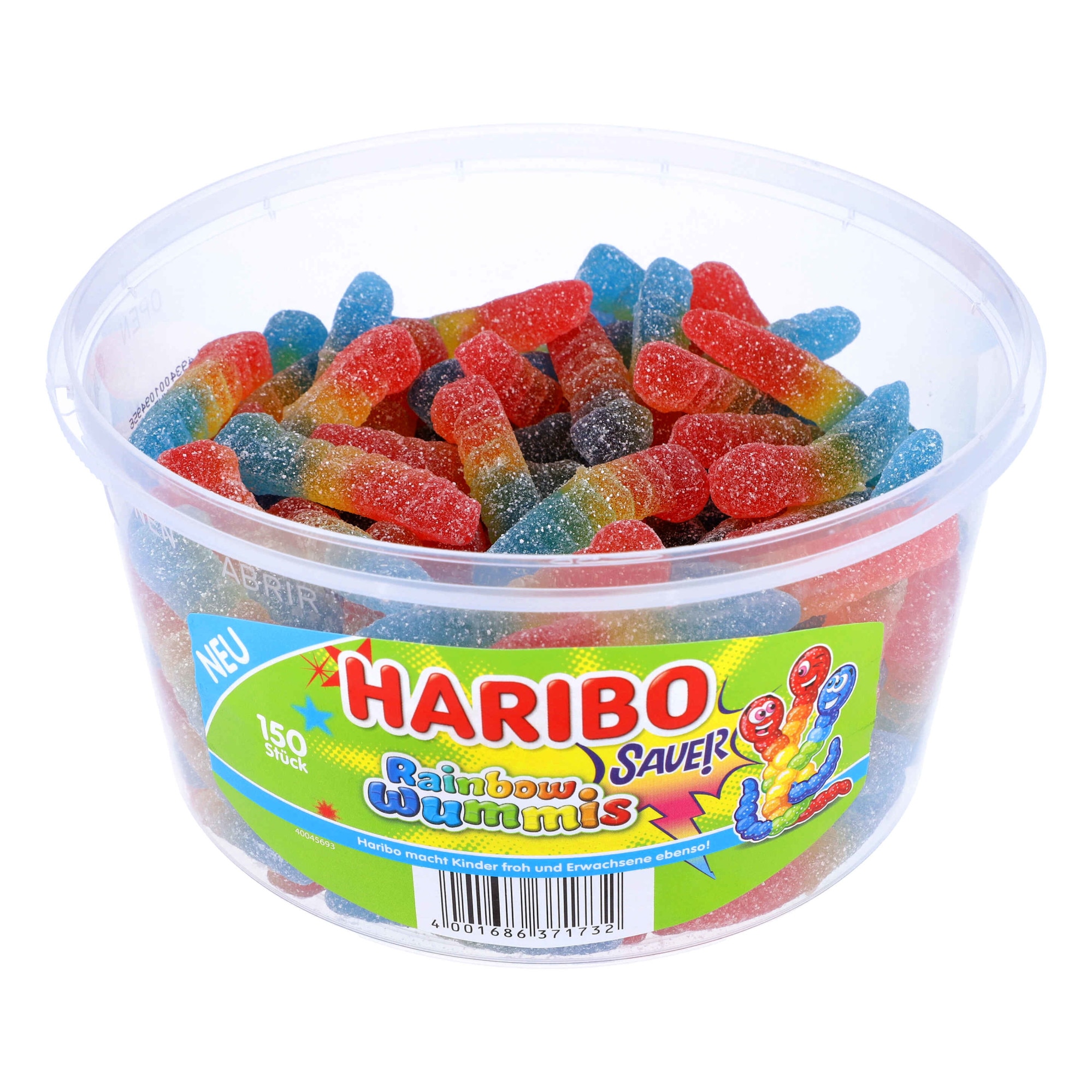 Jeleuri Rainbow Worms, Haribo, Aroma fructe, 1200 g - eMAG.ro