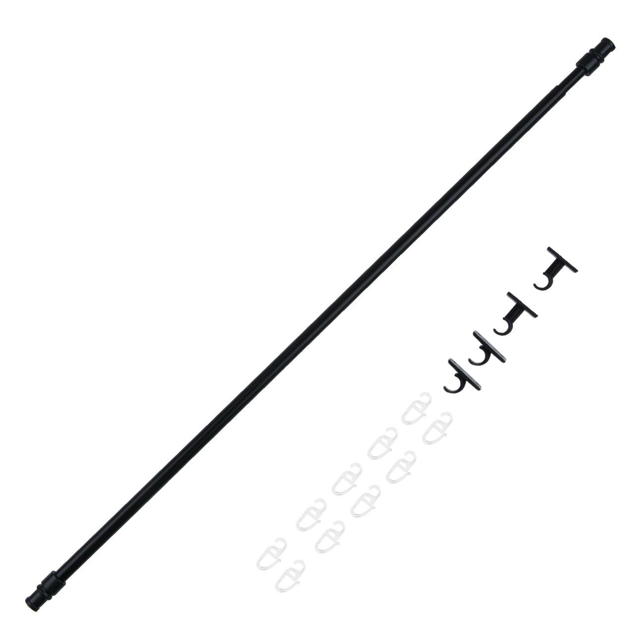 Bara draperie, ajustabila, negru, metal, 60-110cm - eMAG.ro