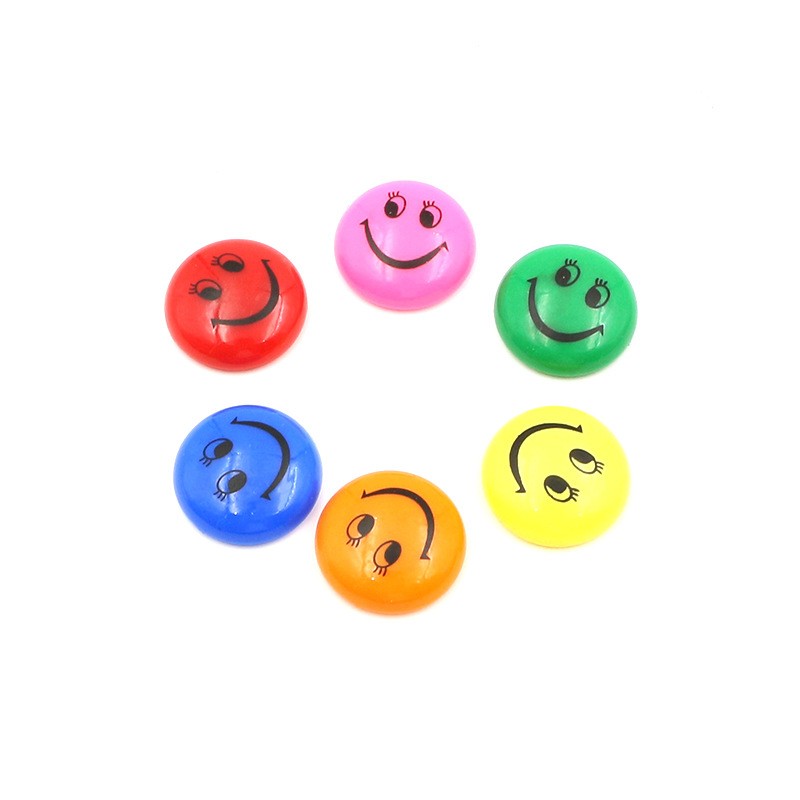 Set 12 magneti whiteboard, PROCART, smiley face, 30 mm, diverse culori ...