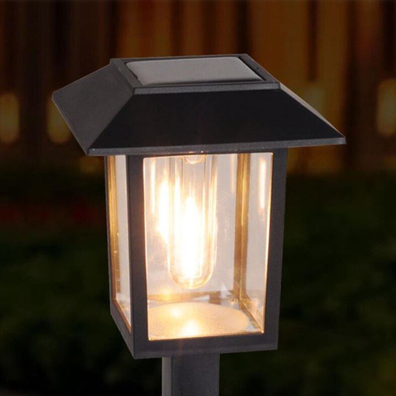 Felinar Solar Gradina, LED, Negru, 35 cm - eMAG.ro