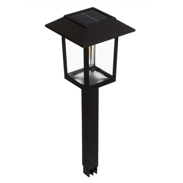 Felinar Solar Gradina, LED, Negru, 35 cm - eMAG.ro