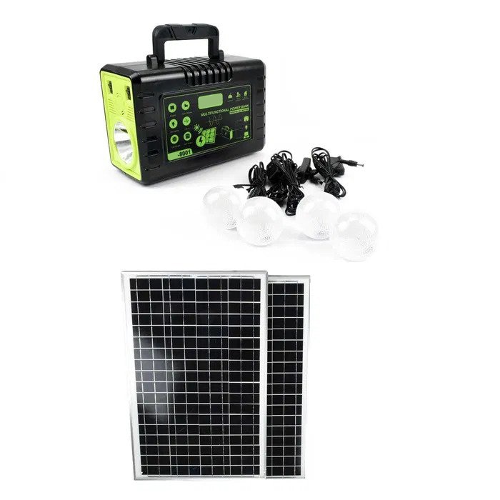 Sistem Solar cu LED-uri TOYS DEPO, Invertor 300W, 2 Panouri Solare, 4 ...