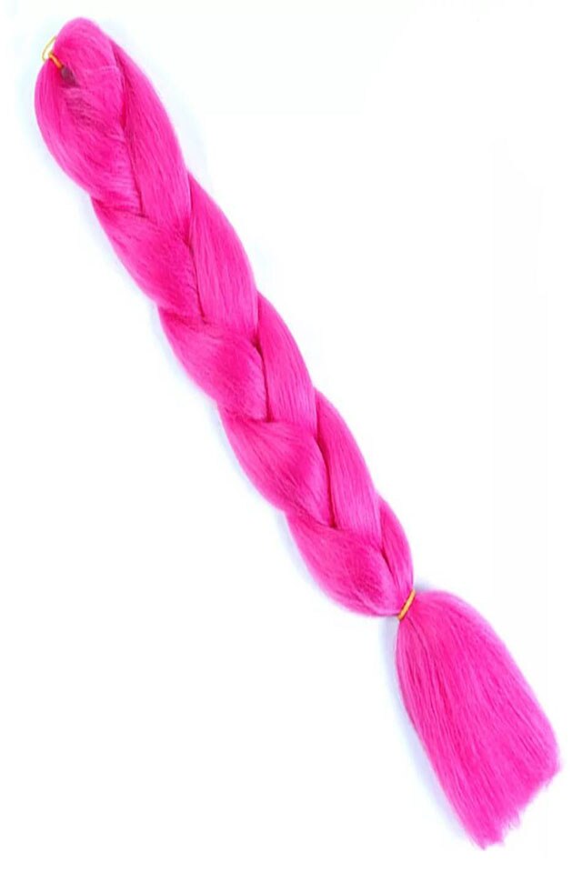 Extensii sintetice colorate de par Kazara, pentru impletituri, roz 100g ...