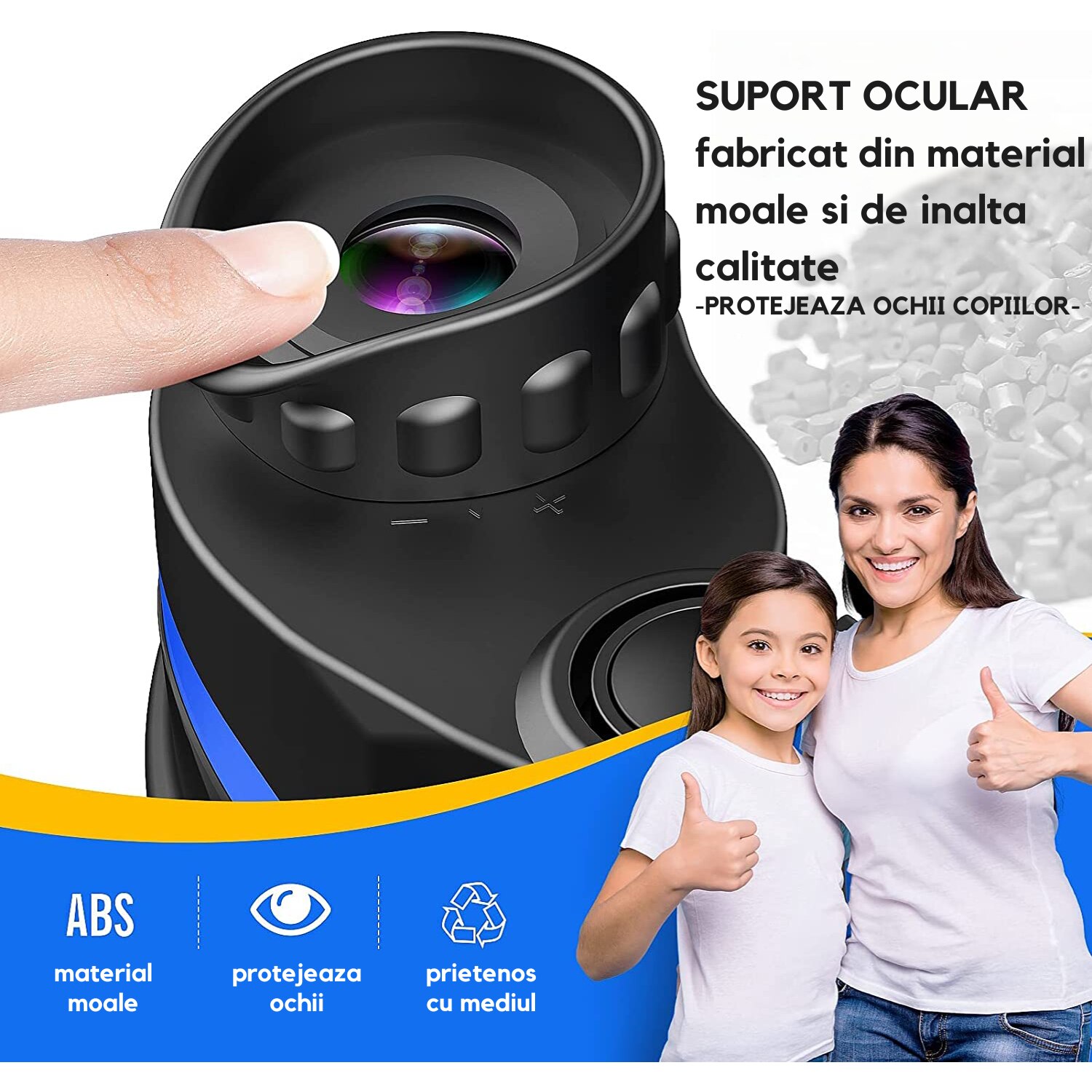 Binoclu pentru Copii 8x21, Compact, Rezistent la Socuri, Dimensiune ...