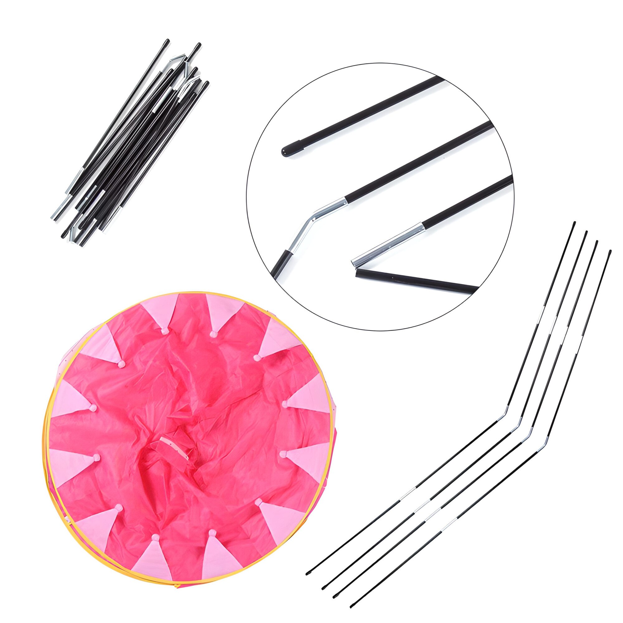 Cort de Joaca pentru Copii, castel printese roz 135 x 105 x 105 cm ...