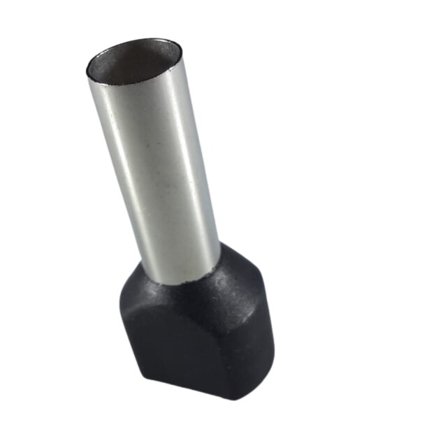 Set 100 pini terminali dubli izolati 6mm² negri ferule cupru 23mm - eMAG.ro