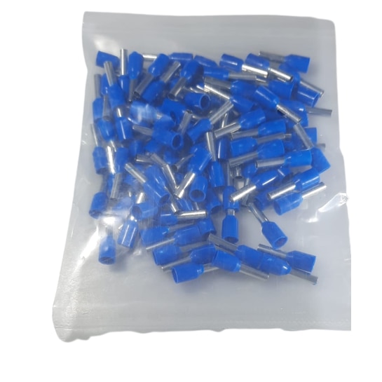 Set 100 pini terminali izolati 2.5mm2 albastri ferule cupru 15mm - eMAG.ro