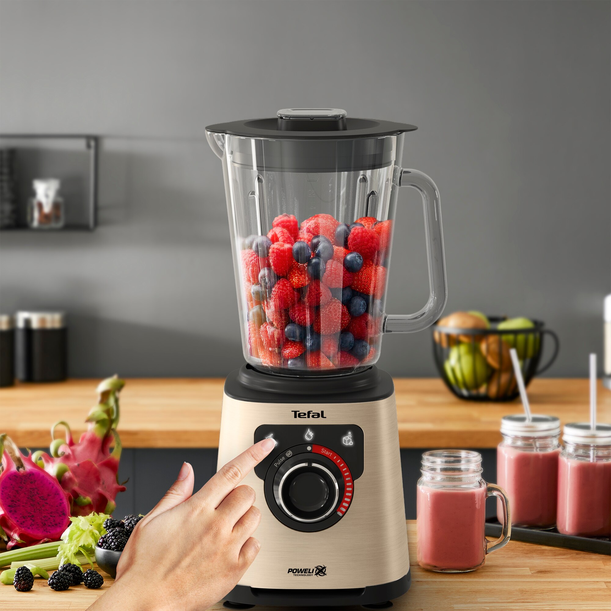 Tefal BL871A31 PerfectMix + High Speed Blender Asztali Turmixgép, 3 program, 6 penge, 1200W, 1 ...